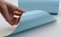 China Matte Blue 1Mil Permanent Adhesive Polyimide Materials With Glassine for sale