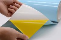 China Matte Blue 1Mil Permanent Adhesive Polyimide Materials With Glassine for sale