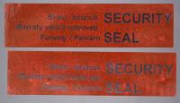 China 55um 1mil Tamper Proof Seal Security Sticker Glossy Red Semi Transfer High Residue Tamper Evident Label for sale