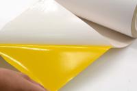 China 2Mil Anti Static Label Material Matte White Permanent Adhesive Polyimide Materials With Glassine for sale