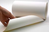China 2Mil Anti Static Label Material Matte White Permanent Adhesive Polyimide Materials With Glassine for sale
