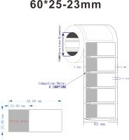 China 60x25-23mm,2mil White Matte Translucent Water Resistant Vinyl Cable Label for sale