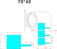 China 70x40mm Cable Adhesive Label 1.5mil Blue Matte Water Resistant Synthetic Paper Cable Label for sale