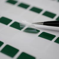 China 12*23.5-9.5mm 1.5mil Cable lable Green Matte Translucent Water Resistant Vinyl Cable Label for sale