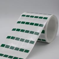 China 12*23.5-9.5mm 1.5mil Cable lable Green Matte Translucent Water Resistant Vinyl Cable Label for sale