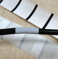 China 20*22mm Cable Adhesive Label 1mil White Gloss Transparent Water Resistant Polyester Label for sale