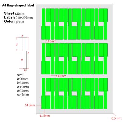 China Custom A4 Printable Cable Labels for Industrial Network Stickers for sale