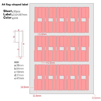 China Custom A4 Cable Labels for Network and Industrial Use for sale