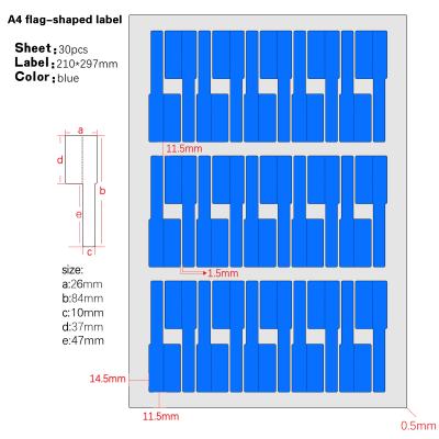 China Custom A4 Cable Labels for Network Stickers Printable for sale