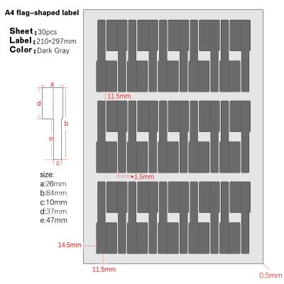 China Custom A4 Cable Label Stickers for Industrial Use for sale