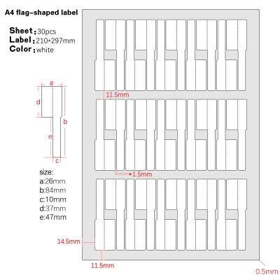 China Custom A4 Cable Labels Waterproof Printable Stickers for sale