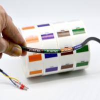 China Custom Waterproof Cable Labels Industrial Strong Adhesive Stickers for sale