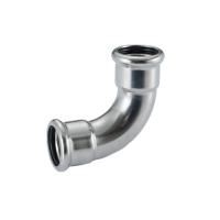 China Stainless Steel Press Pipe Fitting M Profile 90 Degree Elbow DN15-100 1.6MPa for sale