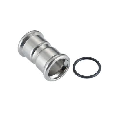 China Industrial Stainless Steel Press Pipe Fittings SS304 SS316L Straight Connector DN15-100 1.6MPa for sale