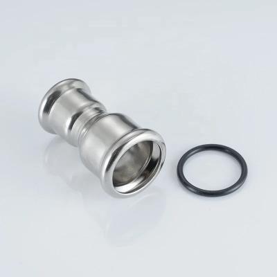 China SS304 316L Reducing Coupling Stainless Steel Pipe Connector Press Fittings DN15-100 1.6MPa for sale
