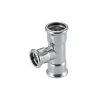 China Stainless Steel 304 316L Press Fitting Reducing Tee EN10312 Sch10 DN15-100 1.6MPa for sale
