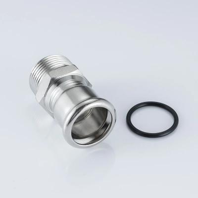 China 304 316L Stainless Steel Press Pipe Fittings Male Adaptor DN15-100 1.6MPa for sale