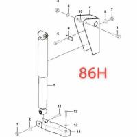 China Original LGMG MT86 MT86H Truck Suspensions Spare Parts Front Axle Shock Absorber Assembly 4110001240 for sale