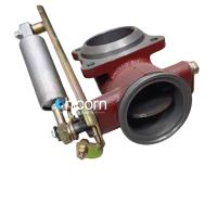 China Dongfeng Truck Exhaust Brake Valve Assembly High Quality New Iron with Outlet Connecting Pipe 1203015-KD400 C4983719 for sale