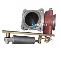 China Dongfeng Truck Exhaust Brake Valve Assembly High Quality New Iron with Outlet Connecting Pipe 1203015-KD400 C4983719 for sale