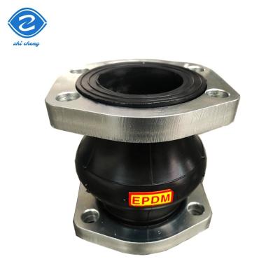 China Diamond Flange Rubber Expansion Joint Pipe Fittings Compensator DN450 DN100 Ball Connector Epdm Single Flange Sphere Bellow for sale