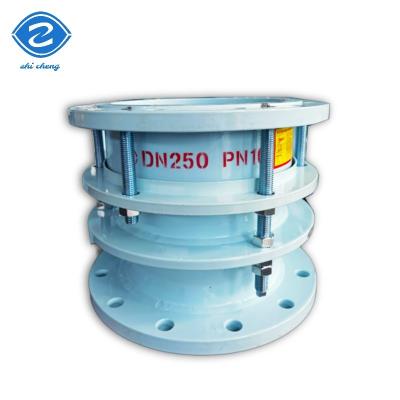China Pipe Connection Special Carbon Steel, Ductile Iron Double Flange Limit Device Telescopic Pipe Seal for sale