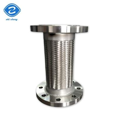 China SS 304 Stainless Steel Metal Hose with Flange Connection and Corrugated Design for Flexible Use for sale