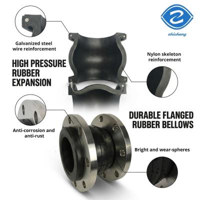 China Round Double Arch Expansion Joint Epdm Rubber Joint Booster Ring For High Pressure Applications for sale