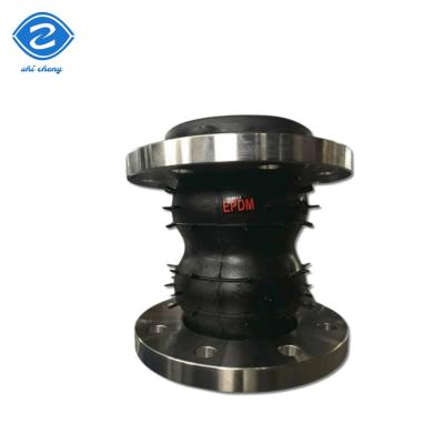 China Double Sphere Rubber Expansion Joint EPDM Elastomer, Carbon Steel Flanged, ANSI 150LB DIN PN16 Flexible Rubber Joint for sale