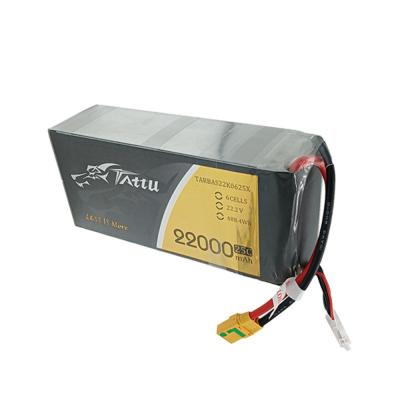 China 22.2V TATTU 22000mah 6S 25C Lipo Battery Long Life VTOL UAV Fixed Wing Multirotor Battery for sale