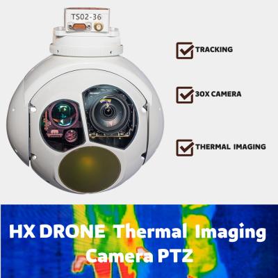 China 360° ​Gyro Stabilized 640X512 Thermal Drone Cameras 30X Tracking Zoom UAV Infrared Camera HXTS02 for sale