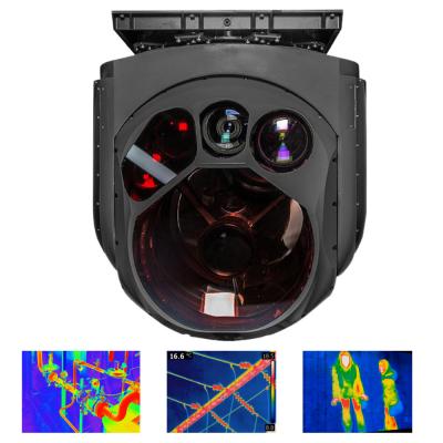 China High Precision EO RI Gimbal Infrared IR Camera Drone 110KG 20KM UAV Gimbal PTZ HXTS80 Black for sale