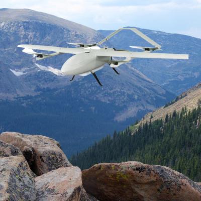 China 32m/S Cruising Speed VTOL Fixed Wing Drones Industrial PTZ Drone 4x6S 22000mAh Battery Life HX330PRO for sale