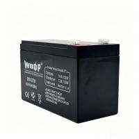 China 7AH 12V AGM Battery Black Lead Acid Battery For UPS Security Alarm Emergency System Medical Equipment for sale