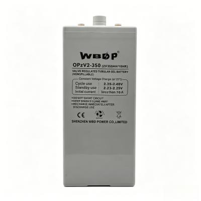 China Rechargeable OPZV Battery 350AH 2V Deep Cycle Battery For Off Grid / Grid Tied Solar Systems for sale