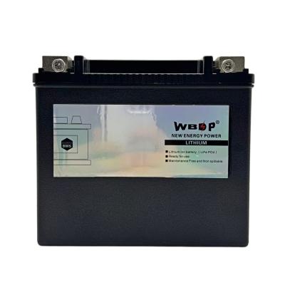 China Maintenance Free LFP Motorcycle Battery 12.8V 12AH Motorcycle Starter Battery Lightweight for sale