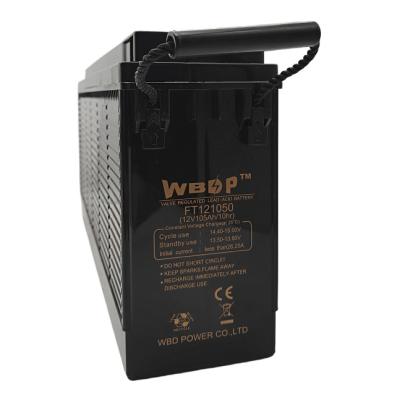 China Rechargeable Front Terminal Battery 12V 105AH UPS Lead Acid Battery for sale