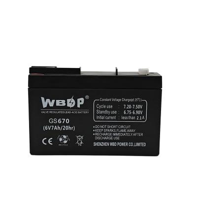 China 7Ah 6V AGM Battery Sealed Replacement UPS Battery GS Certified for sale