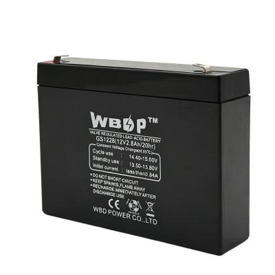 China 2.8ah 12V AGM Battery VRLA / SLA UPS Replacement Batteries WBD POWER for sale
