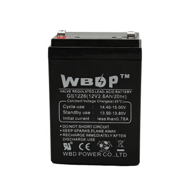 China 2.6AH 12V AGM Battery VRLA UPS AGM Battery Mini Rechargeable for sale