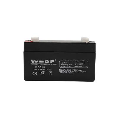 China Gel 6V 1.3Ah Battery Deep Cycle Maintenance Free AGM Battery Lightweight For Alarm / Security Systems for sale