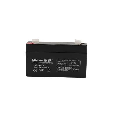 China Maintenance Free 6V 1.3Ah Rechargeable Battery AGM Emergency Light Battery Customizable for sale