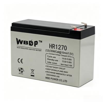 China 12V 7ah Lead Acid Rechargeable Battery High Rate Sealed Maintenance Free Battery For UPS for sale