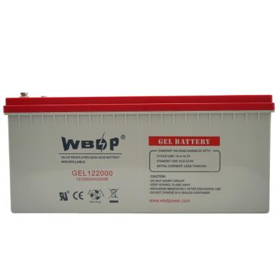 China 200AH 12V AGM Battery Long Life Deep Cycle Gel Battery For Solar Panels / Cars / UPS/ House for sale