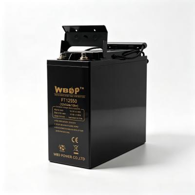 China Front Terminal 12V 55Ah SLA Battery Customizable Deep Cycle Sealed Lead Acid Battery for sale