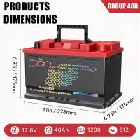 China LiFePO4 Car Battery with Battery Health Monitoring Jump Start Feature and Battery On/Off Control Lithium Iron Phosphate Car Battery for sale