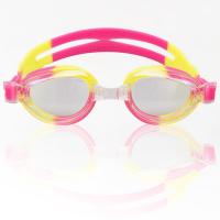 China Contrast Color Waterproof Silicone Swimming Goggles 17×5×7cm with Anti-Fog UV Protection and Electroplating Finish for sale