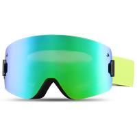 China Outdoor HD Ski Goggles with Cylindrical Magnetic Design and Double Layer Anti-Fog Technology for Snowboarding for sale