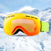 China Customizable Magnetic Lens Ski Goggles 18.6x10.4cm with Anti-Fog Photochromic Technology for Snow Sports for sale