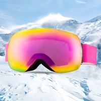 China Customizable Magnetic Lens Ski Goggles 18.6x10.4cm with Anti-Fog Photochromic Technology for Snow Sports for sale